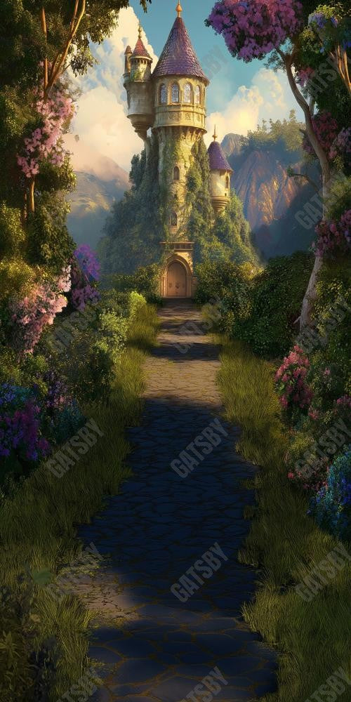 Gatsby Fairy Tale Princess Castle In Forest Photography Backdrop Gbsx ...
