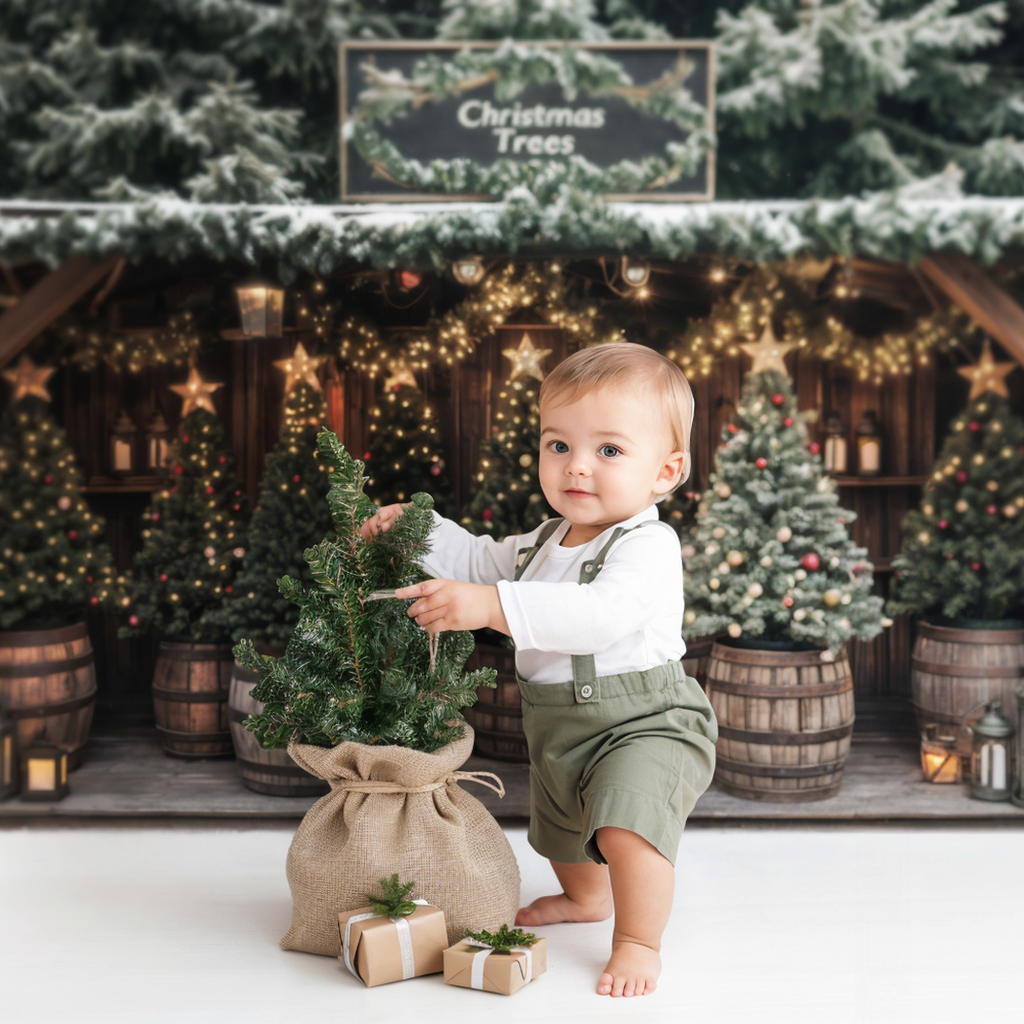 Christmas Tree Forest Photography Backdrop GBSX-99710 – Gatsby Backdrop