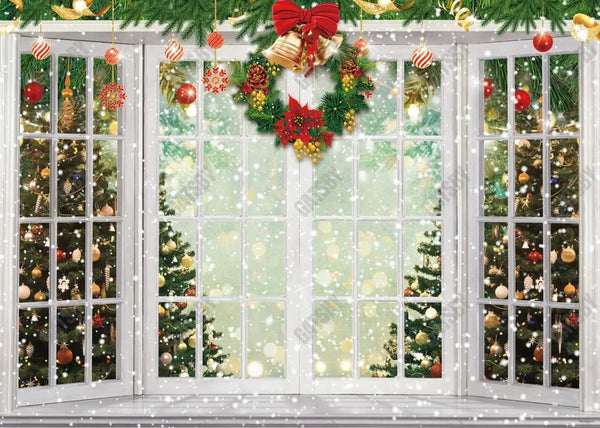 Christmas Window Photography Backdrop – Gatsby Backdrop
