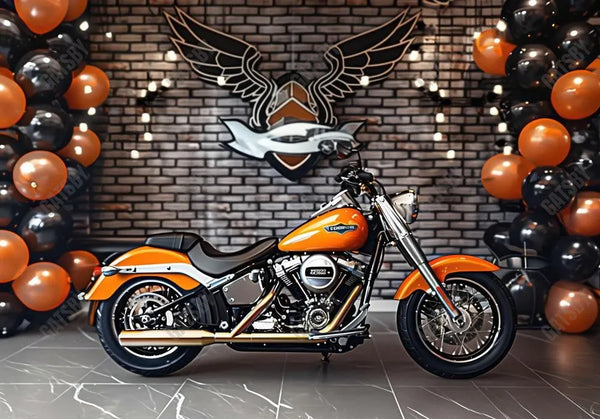 Motorcycle Balloons Photography Backdrop GBSX-99829 – Gatsby Backdrop