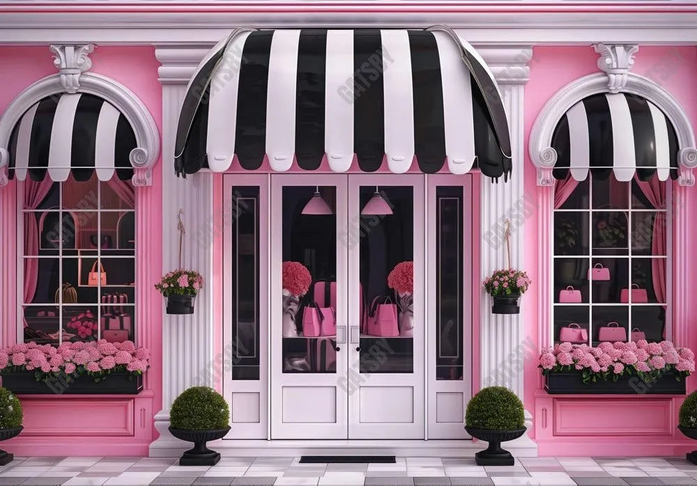 Pink Boutique Shop Photography Backdrop GBSX-99849 – Gatsby Backdrop