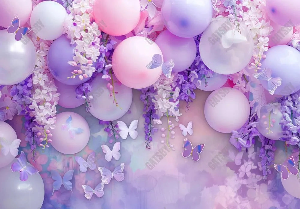 Purple Floral Dream Wall Backdrop – Gatsby Backdrop