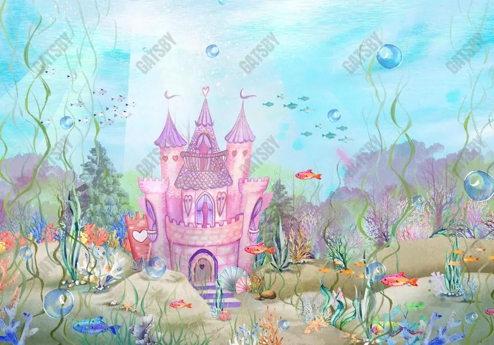 Under The Sea Castle Photography Backdrop GBSX-99940 – Gatsby Backdrop