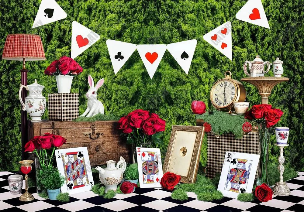 Wonderland Playing Cards Backdrop – Gatsby Backdrop